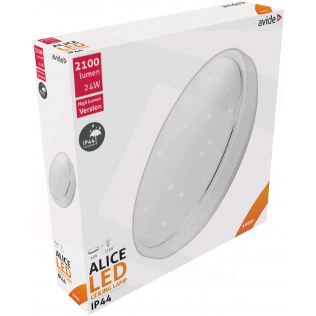APLICA PLAFONIERA LED Avide LED Ceiling Lamp Oyster type IP44 Alice 24W ...